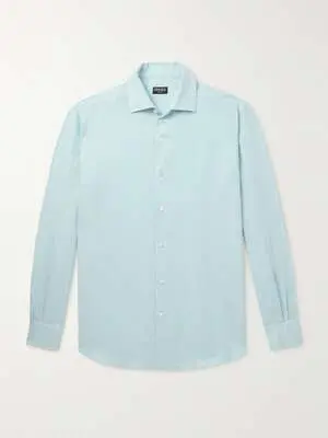 Zegna Zegna - Oasi Linen Shirt - Men - Blue - S Light Blue