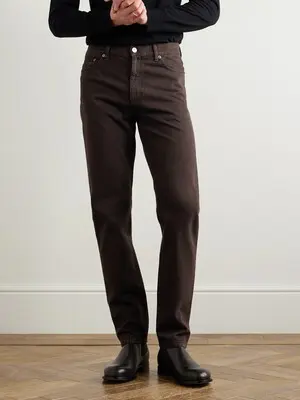Zegna City Slim-fit Straight-leg Jeans - Brown