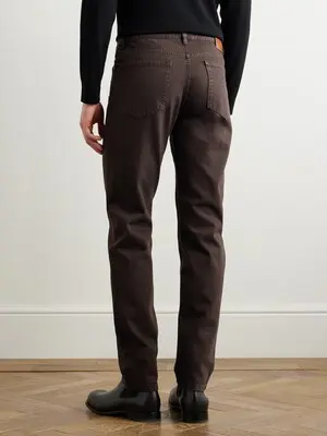 Zegna City Slim-fit Straight-leg Jeans - Brown