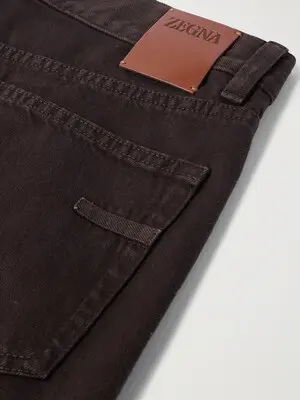 Zegna City Slim-fit Straight-leg Jeans - Brown