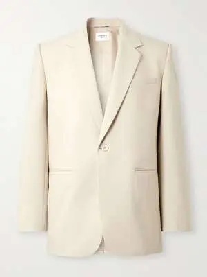 Saint Laurent SAINT LAURENT - Wool Blazer - Men - Neutrals  Beige