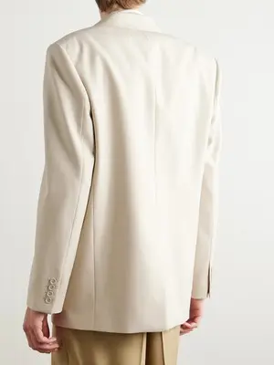 Saint Laurent Wool Blazer - Neutrals