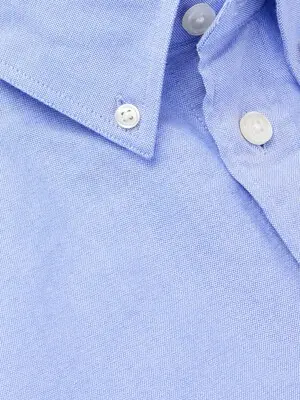 Nn07 Colby 5910 Button-down Collar Organic Cotton Oxford Shirt - Blue