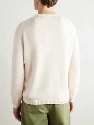 Massimo Alba Leo Cotton And Silk-blend Sweater