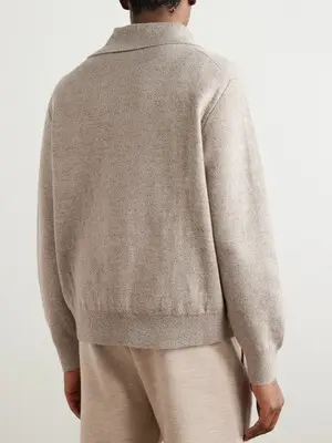 Loro Piana Linen And Cashmere-blend Zip-up Sweater