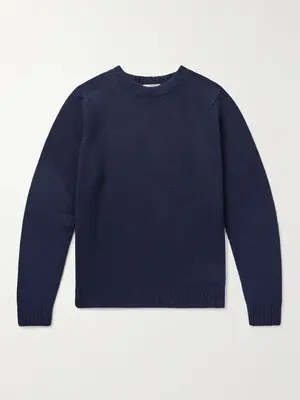 John Smedley Norfolk Recycled-cashmere And Merino Wool-blend Sweater - Blue