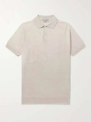 John Smedley John Smedley - Payton Slim-Fit Wool Polo Shirt - Men - Neutrals - S Neutral