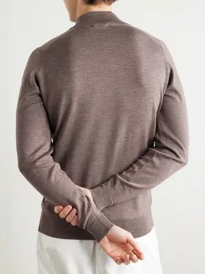 John Smedley Tapton Slim-fit Merino Wool Half-zip Sweater - Neutrals