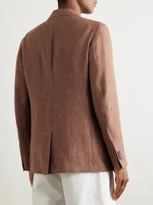 SLOWEAR Venezia 1951 Slim-fit Garment-dyed Linen Suit Jacket