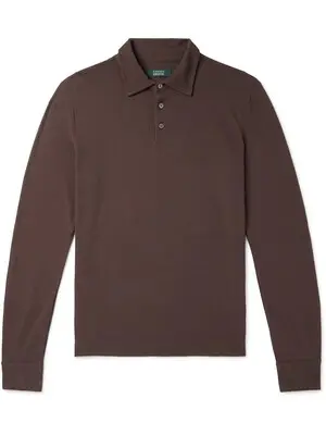 SLOWEAR Slowear - Zanone Cotton-Piqué Polo Shirt - Men - Brown 