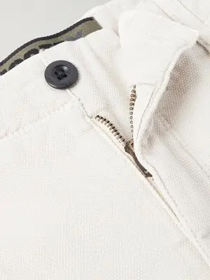 SLOWEAR Straight-leg Textured Cotton-blend Cargo Shorts