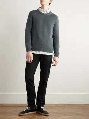 SLOWEAR Incotex Slim-fit 'panama' Stretch-cotton Canvas Trousers