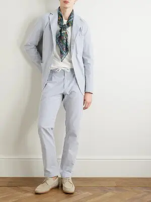 Hartford Striped Cotton-seersucker Blazer