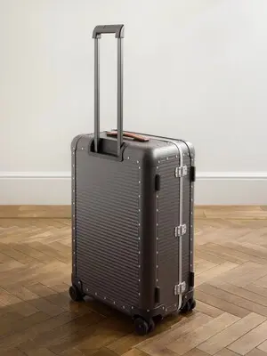 FPM MILANO Bank Spinner 68cm Leather-trimmed Aluminium Suitcase