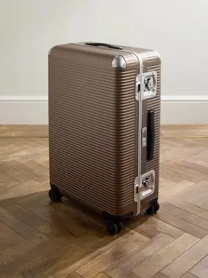 FPM MILANO Bank Light 76cm Leather-trimmed Makrolon® Polycarbonate Spinner Suitcase - Neutrals