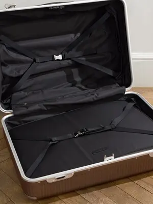 FPM MILANO Bank Light 76cm Leather-trimmed Makrolon® Polycarbonate Spinner Suitcase - Neutrals