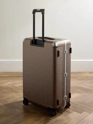 FPM MILANO Bank Light 76cm Leather-trimmed Makrolon® Polycarbonate Spinner Suitcase - Neutrals