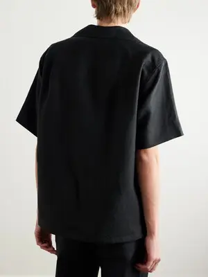 Dolce & Gabbana Camp-collar Linen Half-placket Shirt