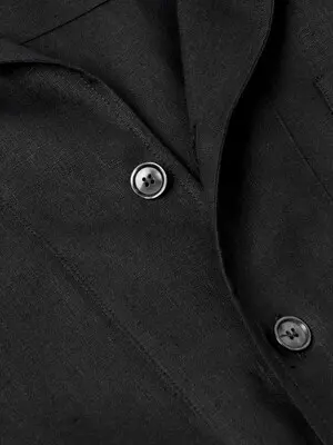 Dolce & Gabbana Camp-collar Linen Half-placket Shirt