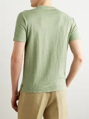 Canali Slim-fit Linen T-shirt