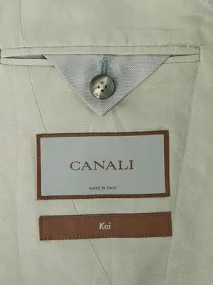 Canali Kei Unstructured Linen And Silk-blend Blazer