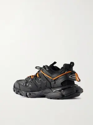 Balenciaga Track Trail Logo-print Sneakers - Black