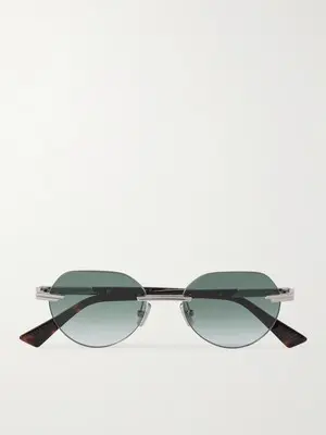 Bottega Veneta Rimless Round-frame Sunglasses - Silver