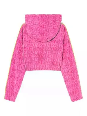 Versace Cropped Hoodie - Pink