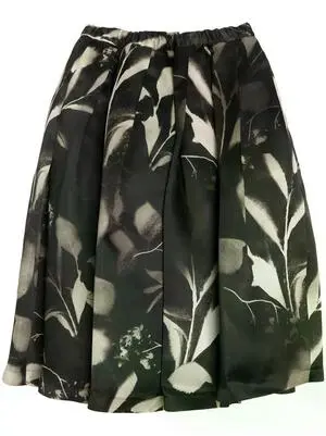 Comme Des Garçons Printed Midi Skirt - Black