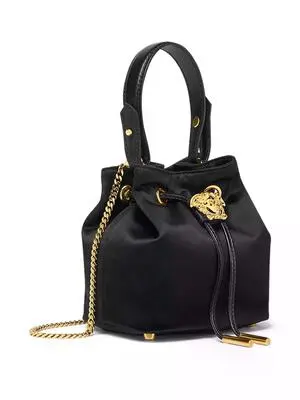 Versace La Medusa Satin Mini Bucket Bag - Black