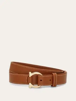 FERRAGAMO Gancini Belt - Brown