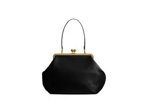 COACH Large Kisslock Frame Bag - Brass/black