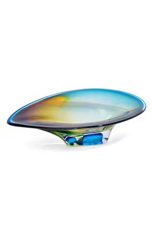 KOSTA BODA Mirage Dish - Blue Multi