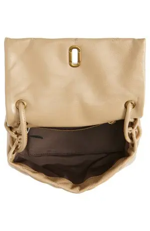 Marc Jacobs Dual Chain Diamond Quilted Convertible Leather Shoulder Bag - Camel