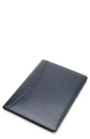 ROYCE NEW YORK Leather Writing Portfolio Cover Black