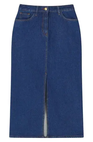LK BENNETT Hardy Denim Midi Skirt