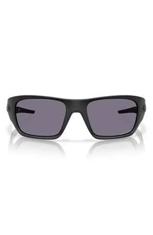 Oakley 60mm Prizm™ Rectangular Sunglasses - Matte Black / Prizm Grey
