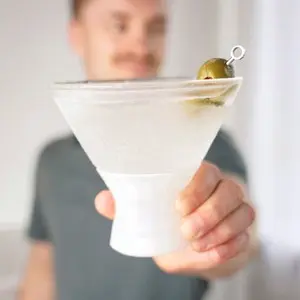 HOST Glass Freeze Martini Cooling Cup Set Of 2