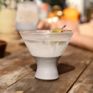 HOST Glass Freeze Martini Cooling Cup Set Of 2
