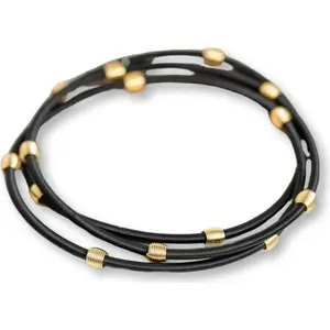 EMERSON & OLIVER Beaded Bracelets Set Of Three - Black/gold