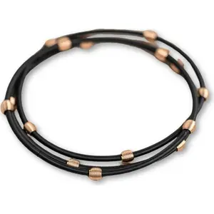 EMERSON & OLIVER Beaded Bracelets Set Of Three - Black/rose