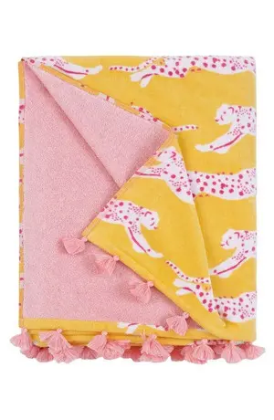 MATOUK Leaping Leopard Beach Towel Lemonade