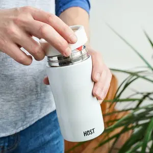 HOST Stay-chill Slim Can Cooler - Pearl White