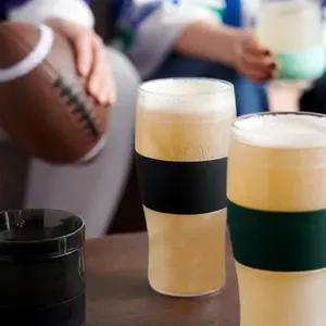 HOST Beer Freeze Cooling Cup Set Of 2 - Black