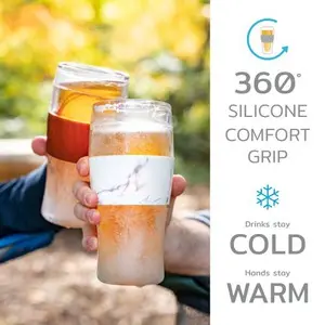 HOST Beer Freeze Cooling Cup Set Of 2 - Black