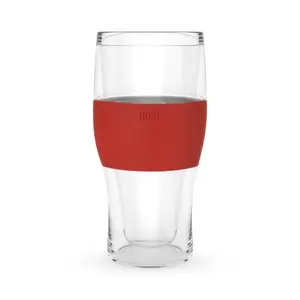 HOST Beer Freeze Cooling Cup Set Of 2 - Crimson Red