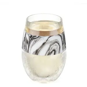 HOST Wine Freeze Cooling Cup Black Swirl