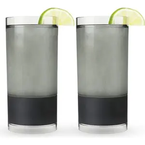 HOST Highball Freeze Cooling Cup Set Of 2 - Tinted Gray