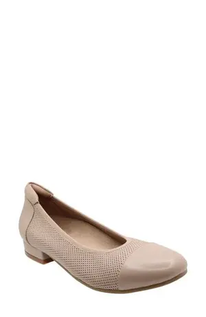 DAVID TATE Newton Cap Toe Flat - Taupe