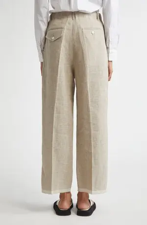 SETCHU Sethu Pleated Linen Chinos